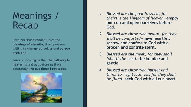 Y1B1new The Beatitudes Part I.pptx tqest | PPT