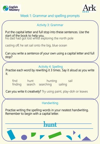 Year 1 Writing Week 6 | PPTX | Freelance Writing | Content Production