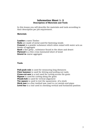 Y2 module1-preparing of construction materials& tools | DOC
