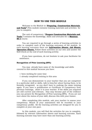 Y2 module1-preparing of construction materials& tools | DOC