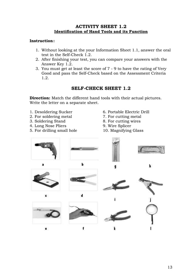 TLE CES NC II Y2 - Module 1 - Using Basic Electronic Hand Tools.doc