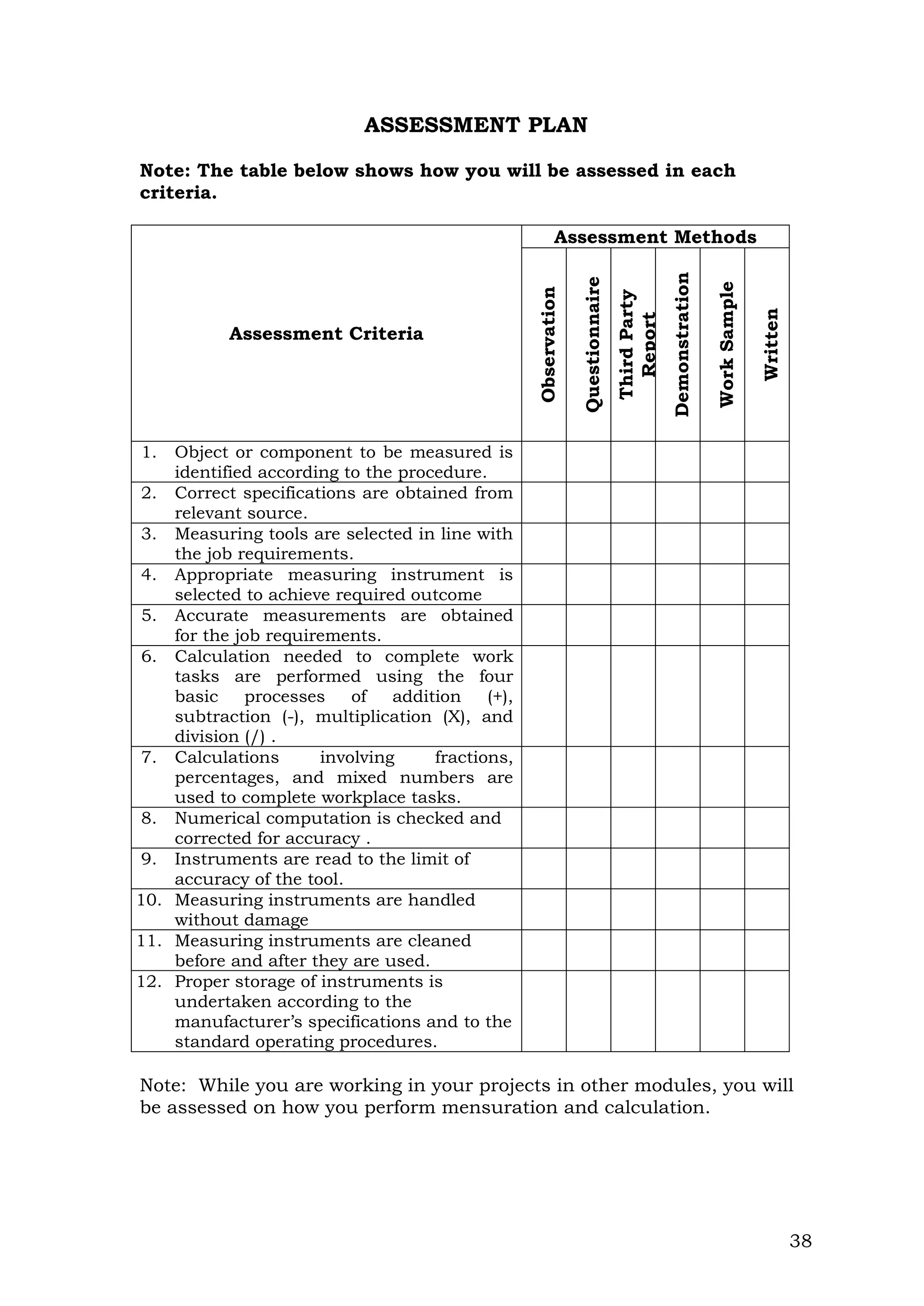 Y2 - Module 2 - Performing Mensuration and Calculation.doc