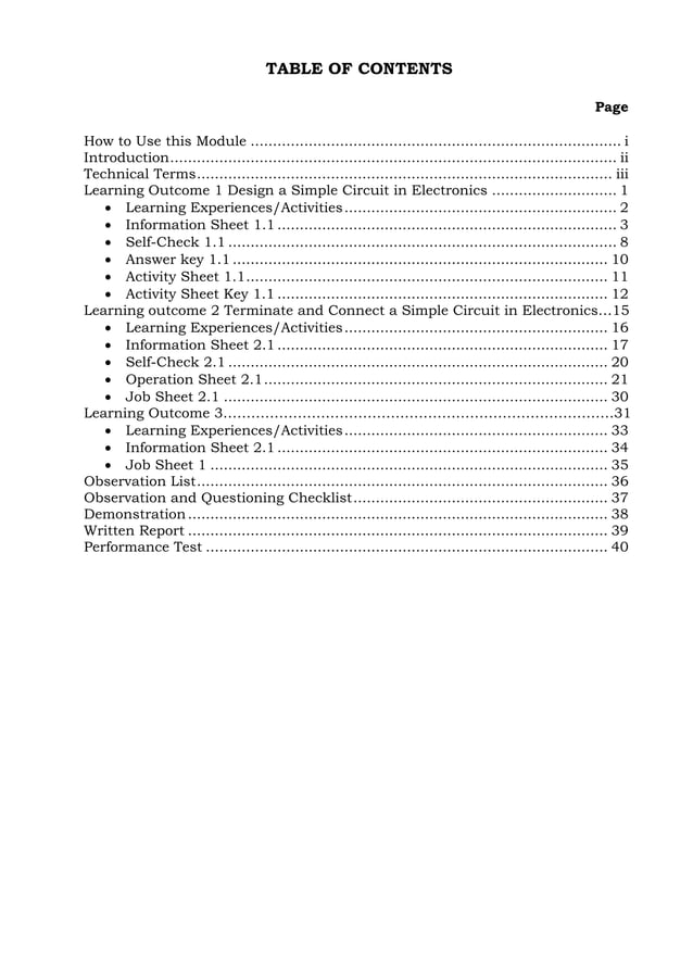 TLE CES NC II Y2 - Module 4 - Terminating and Connecting of Electrical ...