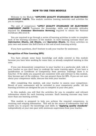 TLE CES NC II Y2 - Module 5 - Applying Quality Standards.doc