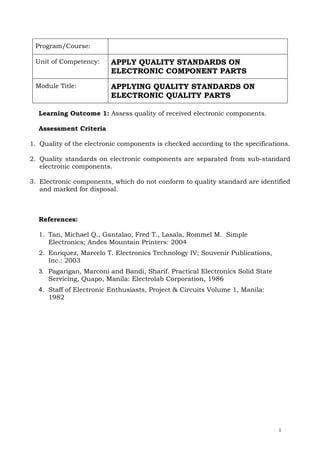 TLE CES NC II Y2 - Module 5 - Applying Quality Standards.doc