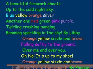 Y2 2009 Firework Poems | PPT