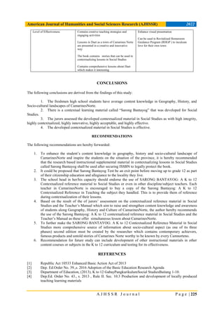 Development and Evaluation of a Contextualized Reference Material in Social Studies | PDF
