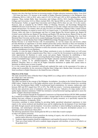 AN ASSESSMENT ON THE VIABILITY OF BASILAN STATE COLLEGE FOR UNIVERSITY ...