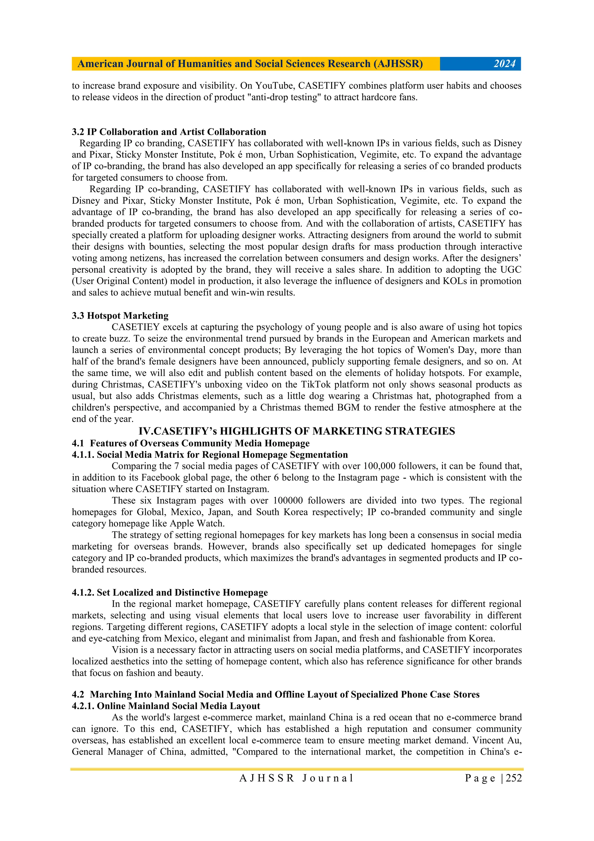 SOCIAL MEDIA MARKETING AND STRATEGY ANALYSIS OF CASETIFY | PDF
