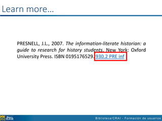 Searching and using bibliographic information | PPTX