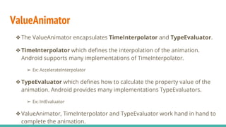 Android animation theory | PPTX | Computer Animation | Computer Software and Applications