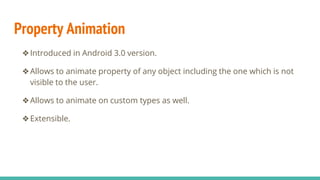 Android animation theory | PPTX | Computer Animation | Computer ...