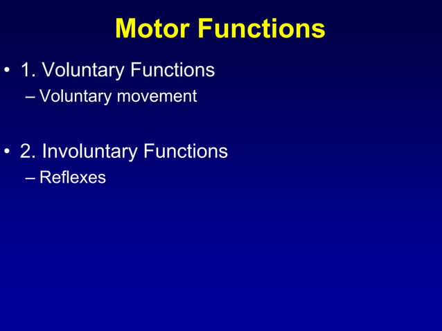 Y2 s1 motor system reflexes basal ganglia 2018 comple lecture | PPT