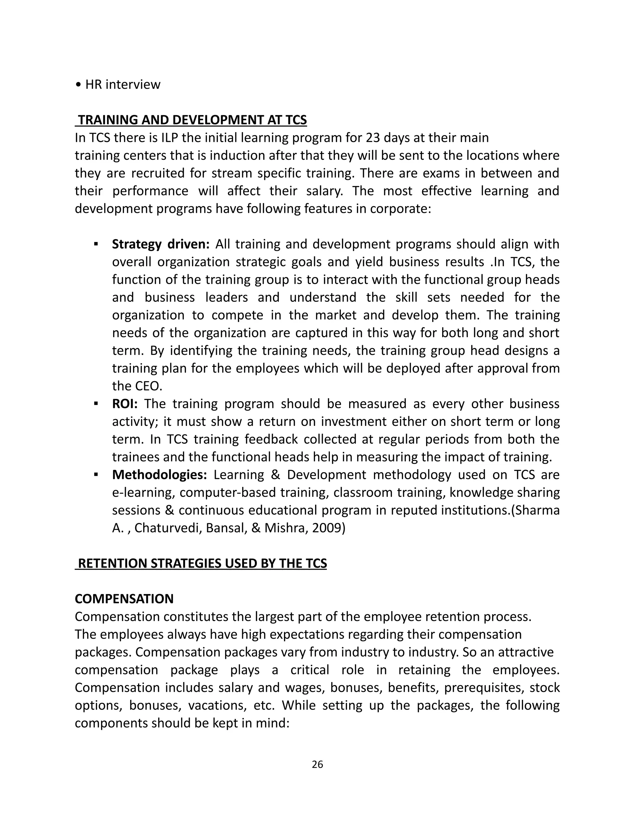 Analysis of Training and Development Programs in TCS | PDF