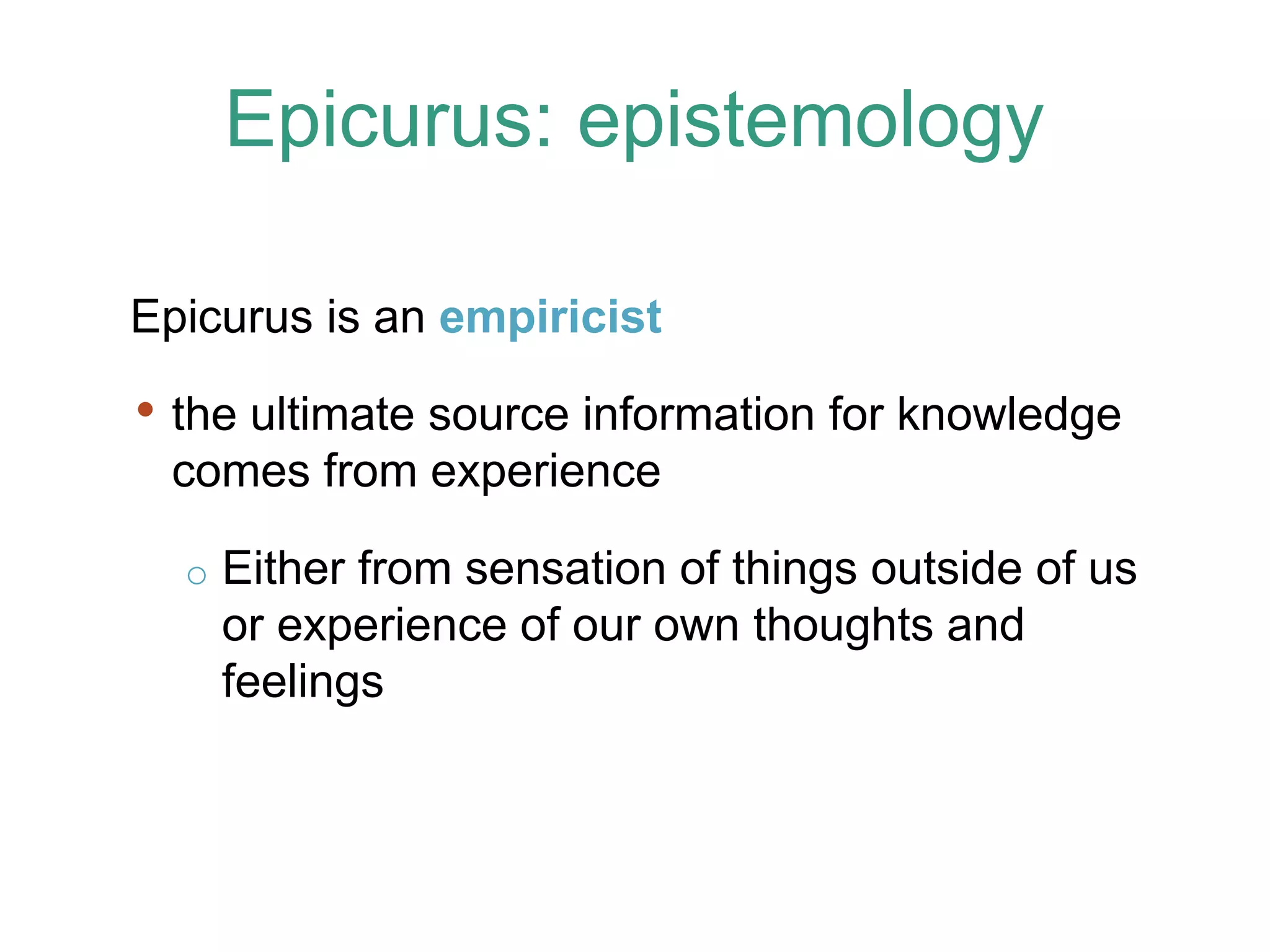 Epicurus on the happy life | PPTX