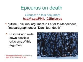 Epicurus on the happy life | PPTX