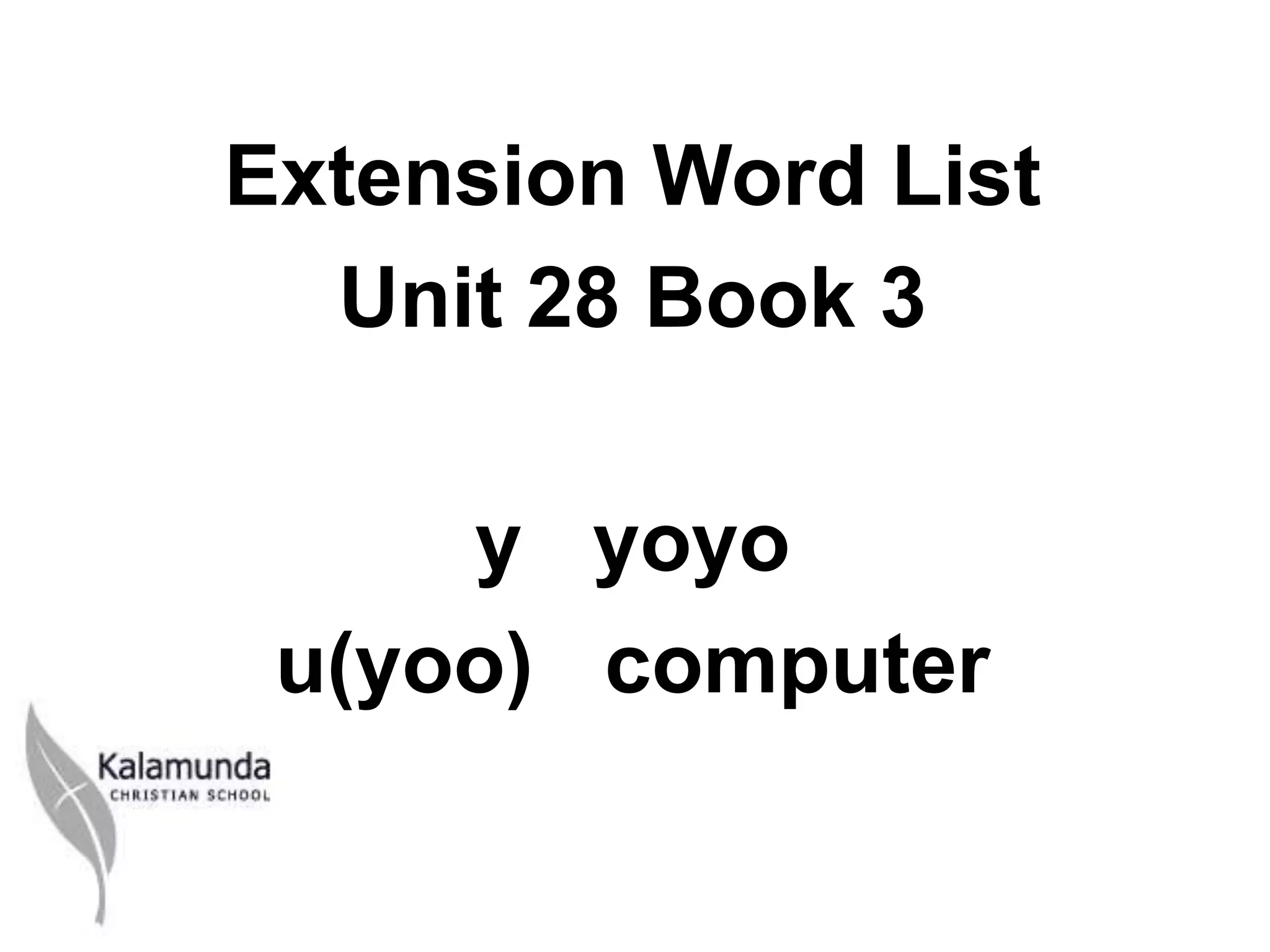 Y3 colour sounds ext unit 28 year 3 | PPTX | Books and Literature