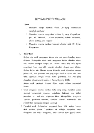 Laporan resmi dry syrup kotrimoxazol | DOCX