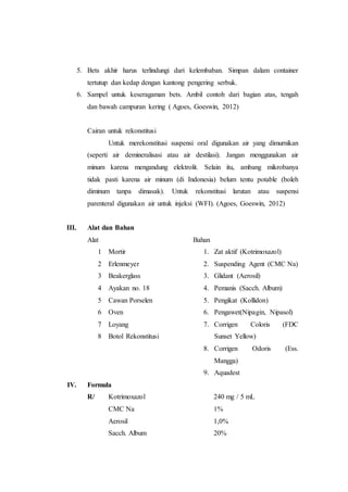 Laporan resmi dry syrup kotrimoxazol | DOCX