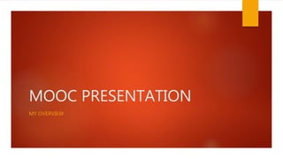 Mooc presentation by masina | PPTX