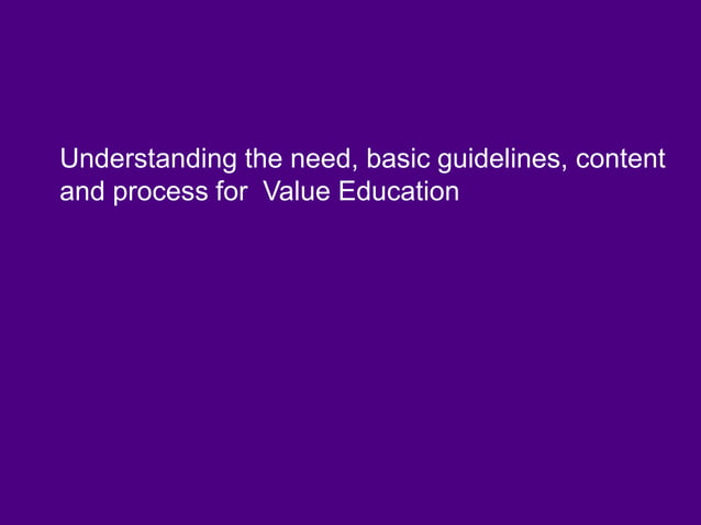 Understanding value education | PDF