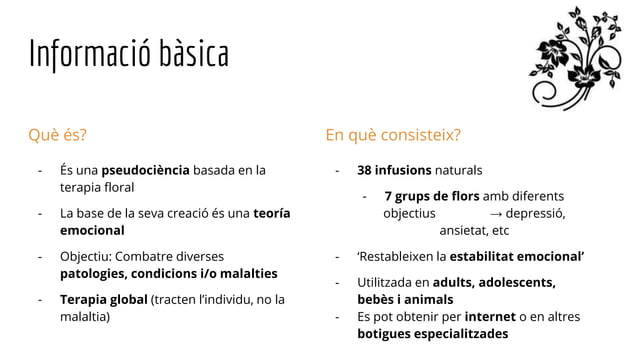 Les flors de Bach | PPT