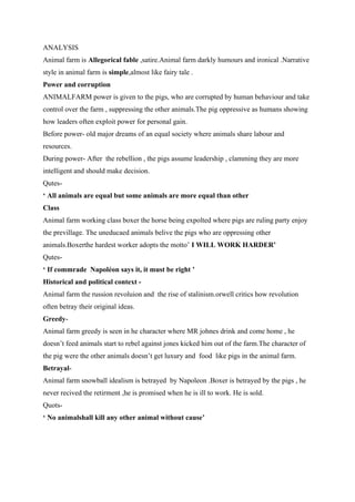 ANIMAL_FARM by george orwell novella ppt | PDF