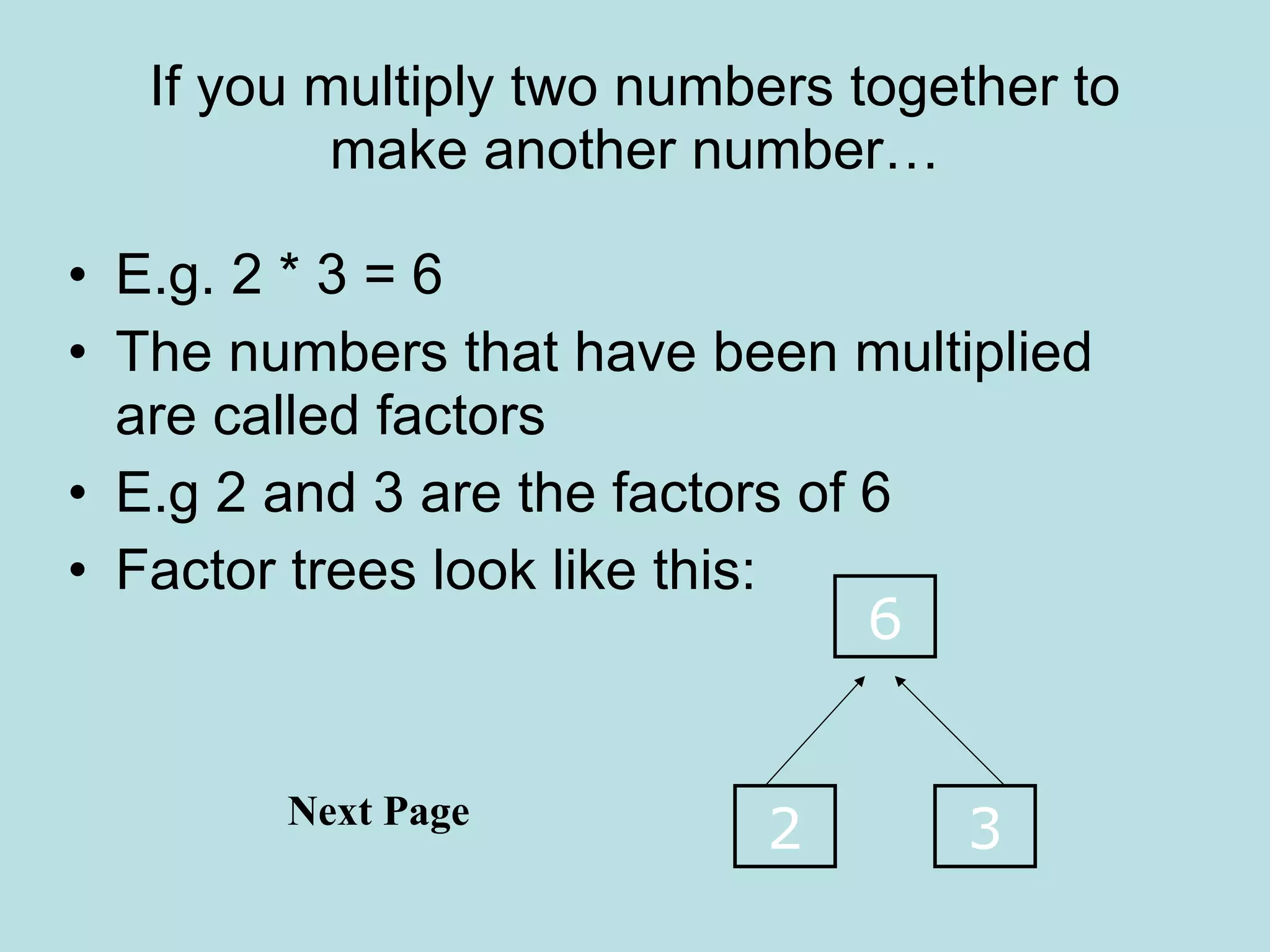 Y4 mathematics factor trees nov 2009 - qwizdom ppt | PPT