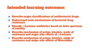 Pharmacology_of_antibacterial_drugs.. part I | PPTX