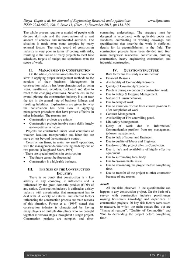 Risk Management In Construction Projects Of Developing Countries | PDF