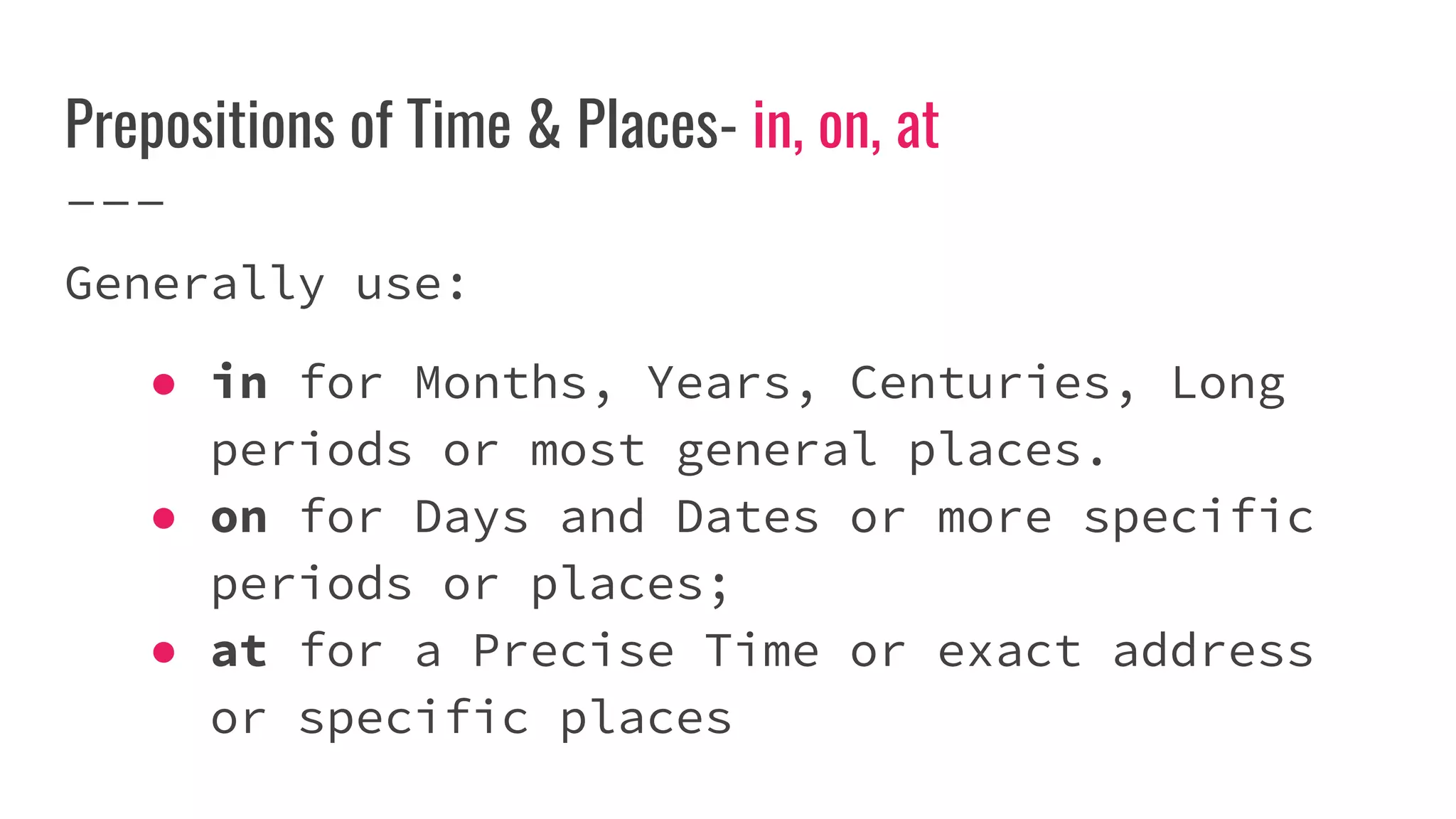 Prepositions of time and place in on at | IELTS Test Aid | PPT