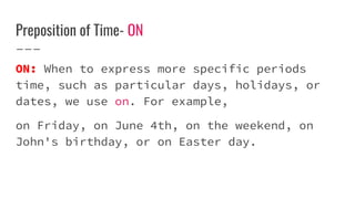 Prepositions of time and place in on at | IELTS Test Aid | PPT