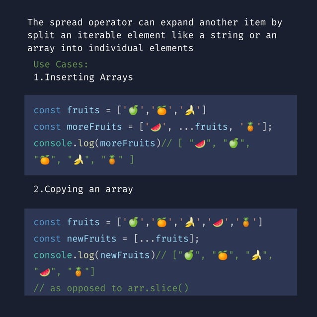 Formidable ES6 spread operator in JavaScript | PDF