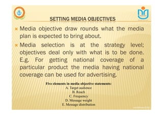 Media planning_unit_III | PPT