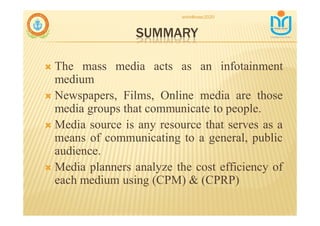 Media planning_unit_III | PPT