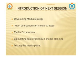 Media planning_unit_III | PPT