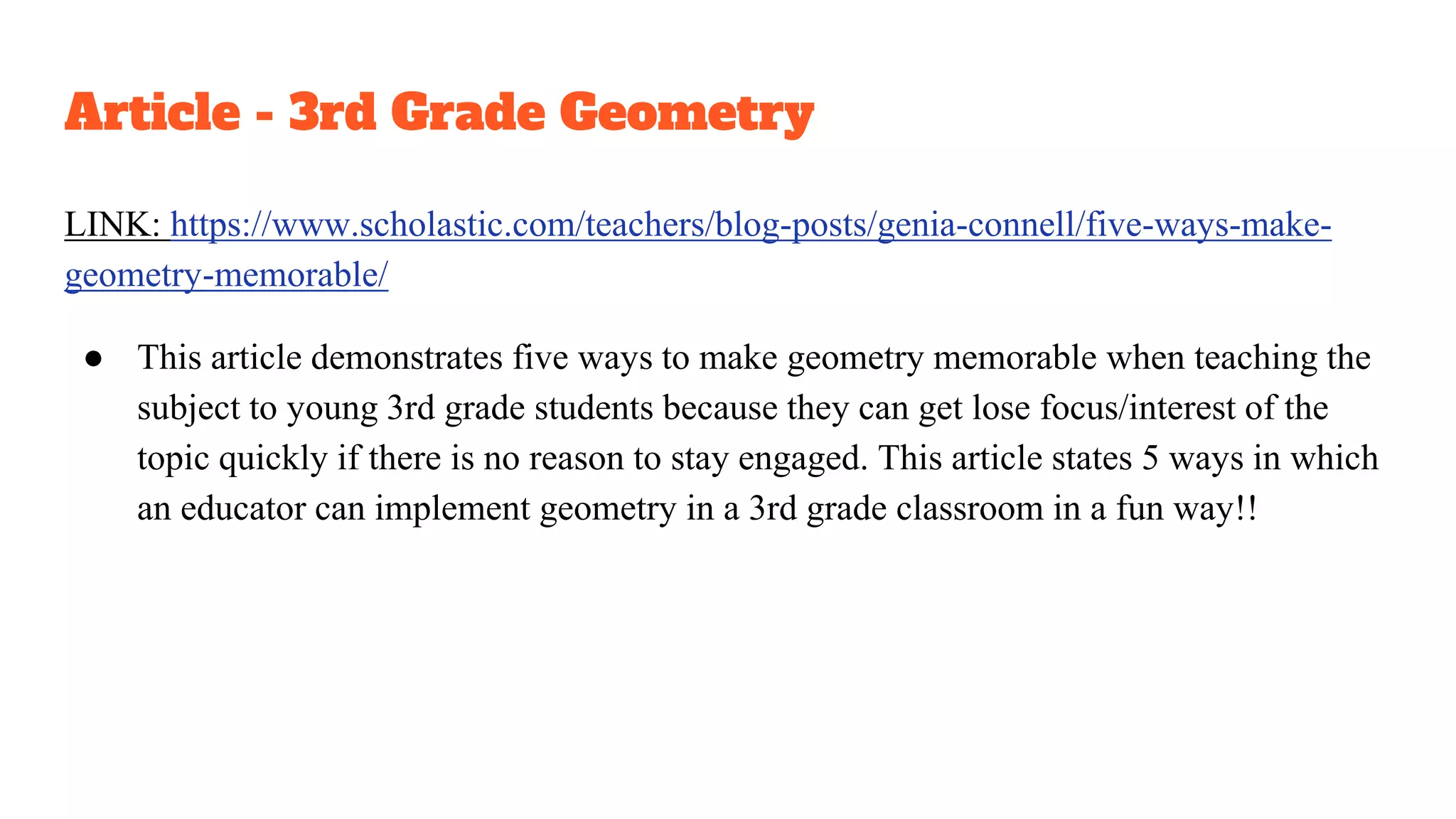 3rd grade geometry | PPTX