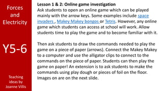 Y5-6 Forces and Electricity Teaching Ideas J Villis | PPTX