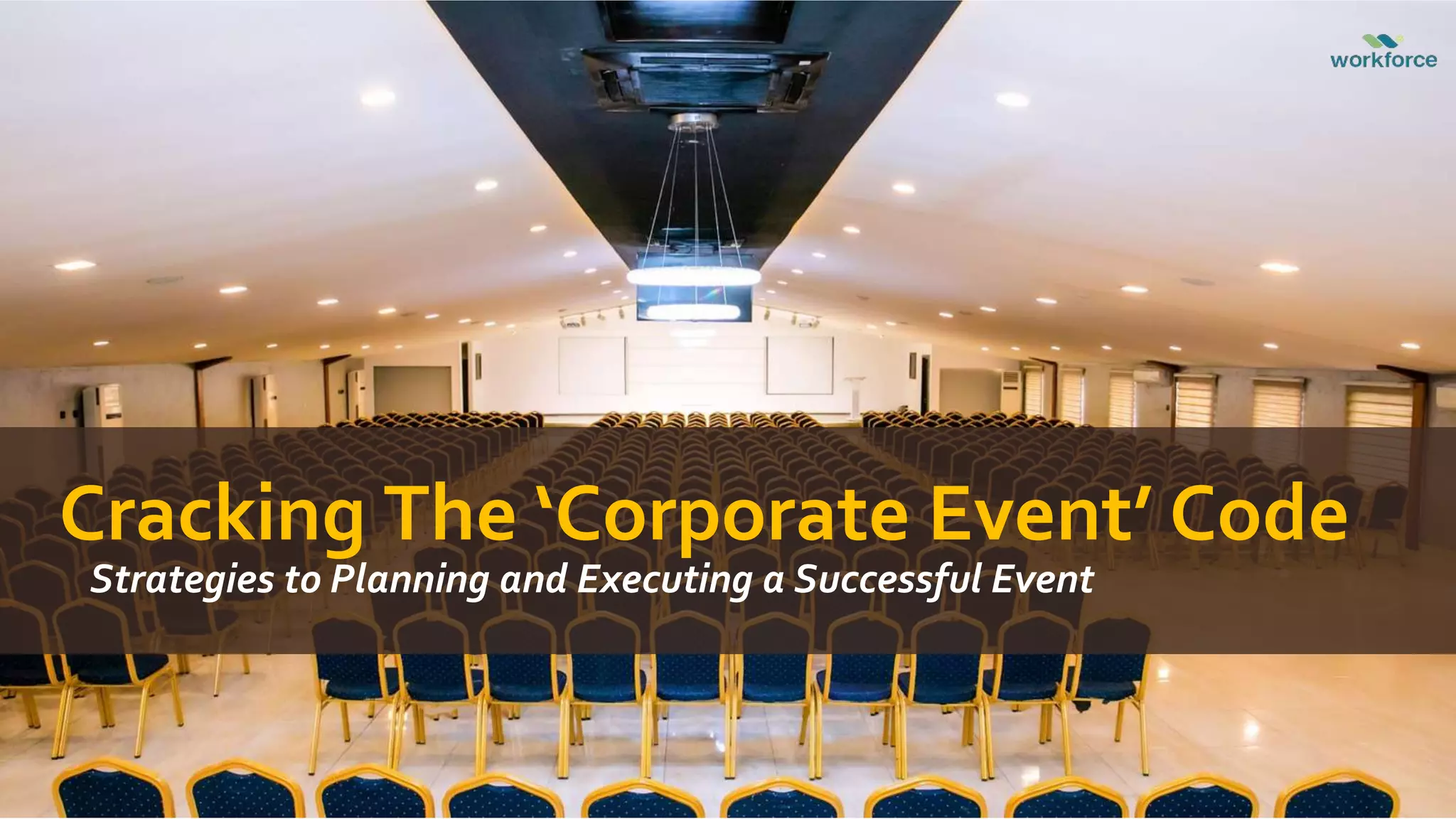 Cracking The Corporate Event Code | PPT