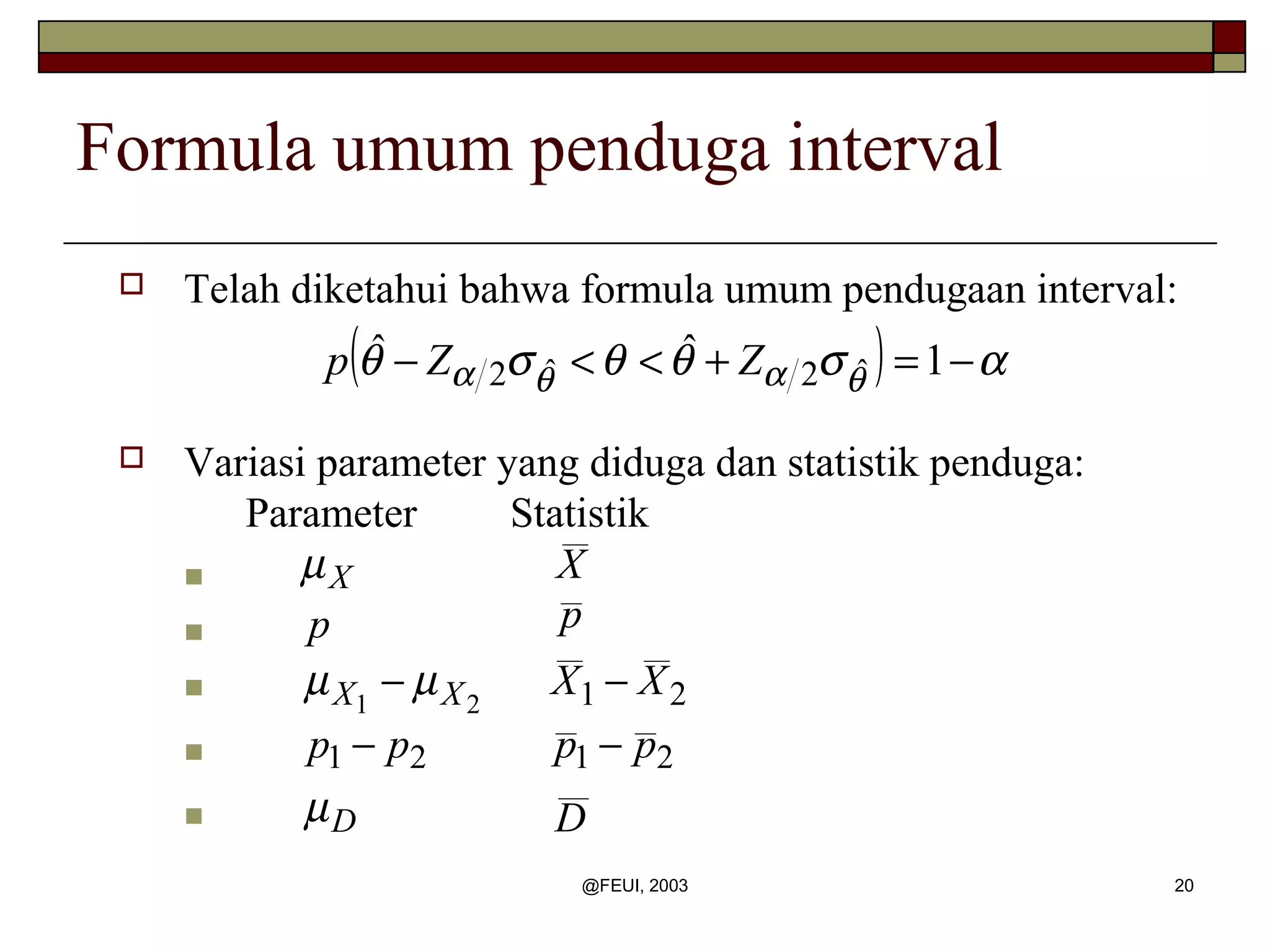 Pendugaan interval | PPT