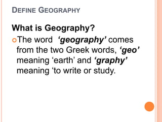 Y7 Geography T1 Week 1 - Differentiate natural environment from human ...