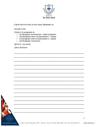 Y7 Individual Project - My Opinion Essay | DOC