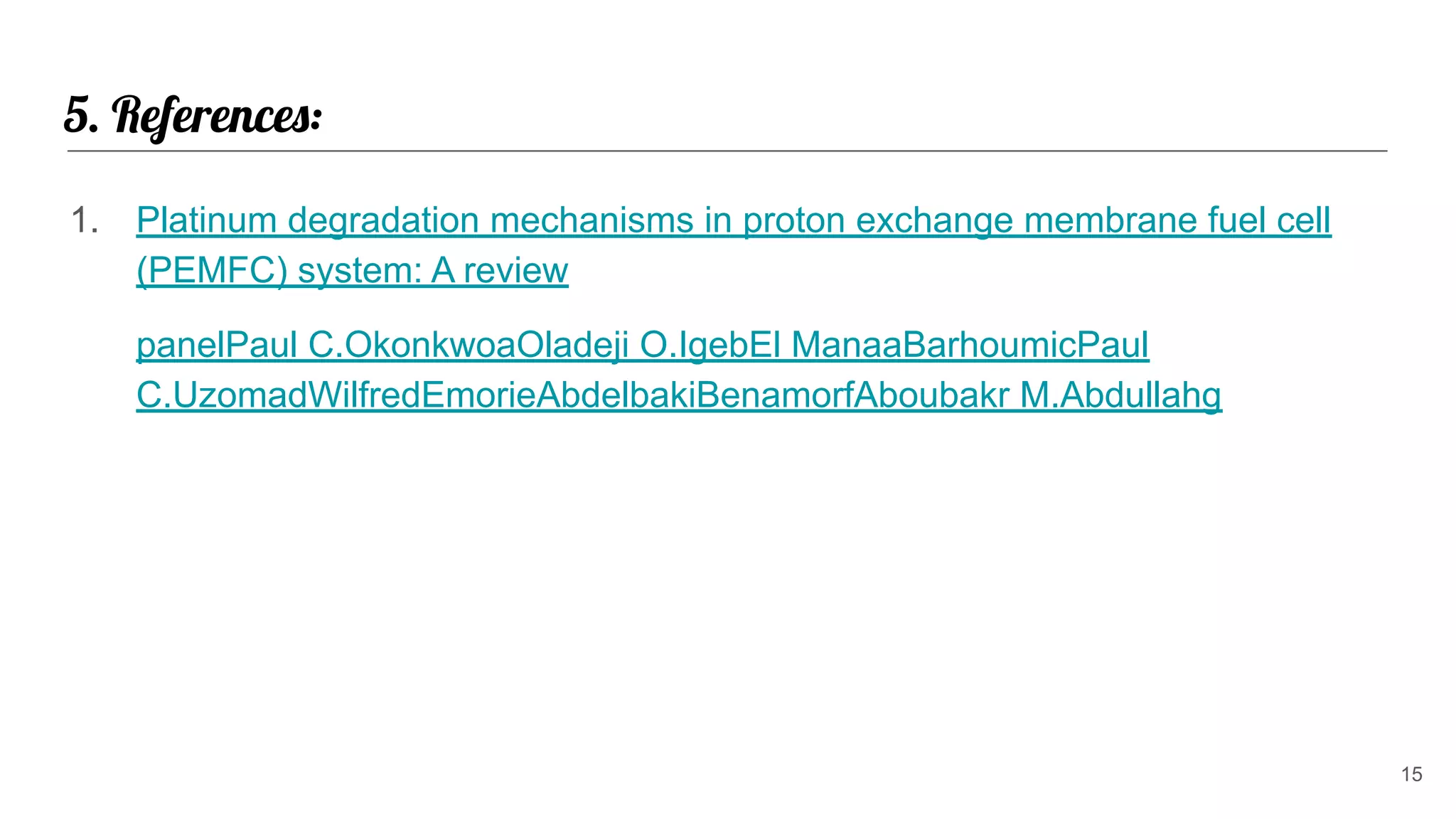 Review of platinum degradation mechanisms in proton exchange membrane fuel cell system | PDF