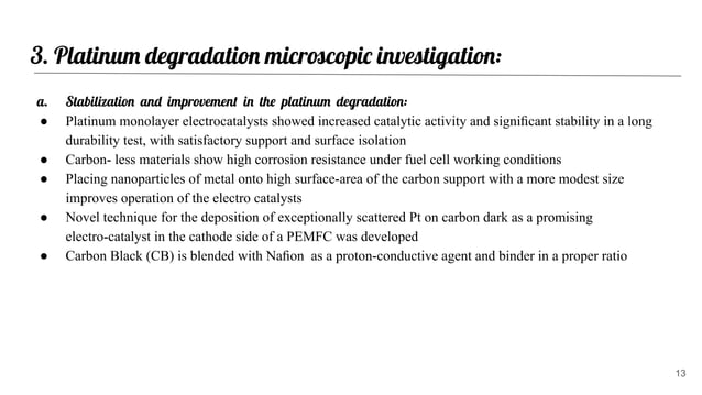 Review of platinum degradation mechanisms in proton exchange membrane fuel cell system | PDF