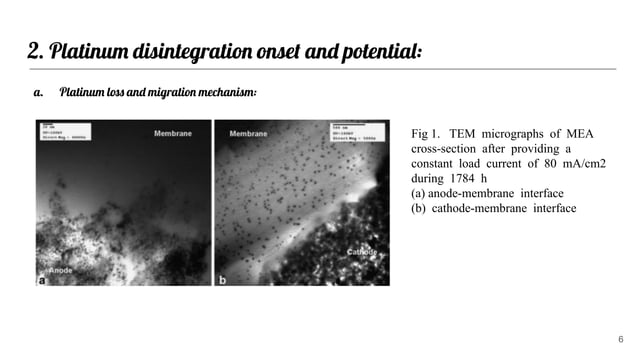 Review of platinum degradation mechanisms in proton exchange membrane fuel cell system | PDF