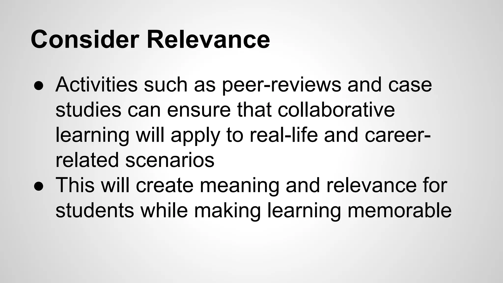 Facilitating and Managing Collaborative Learning | PPT