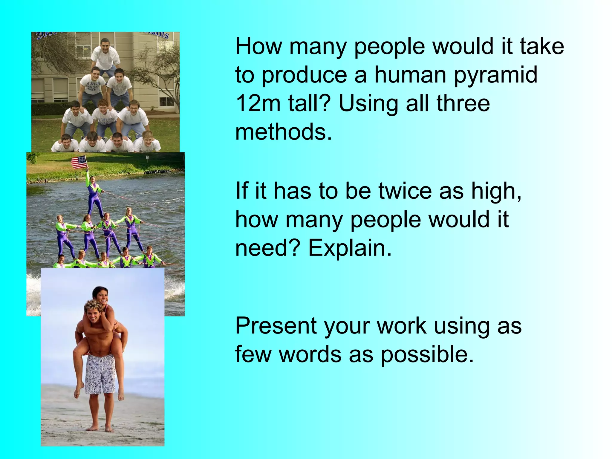 Y8 Algebra 4 Human Pyramid | PPT