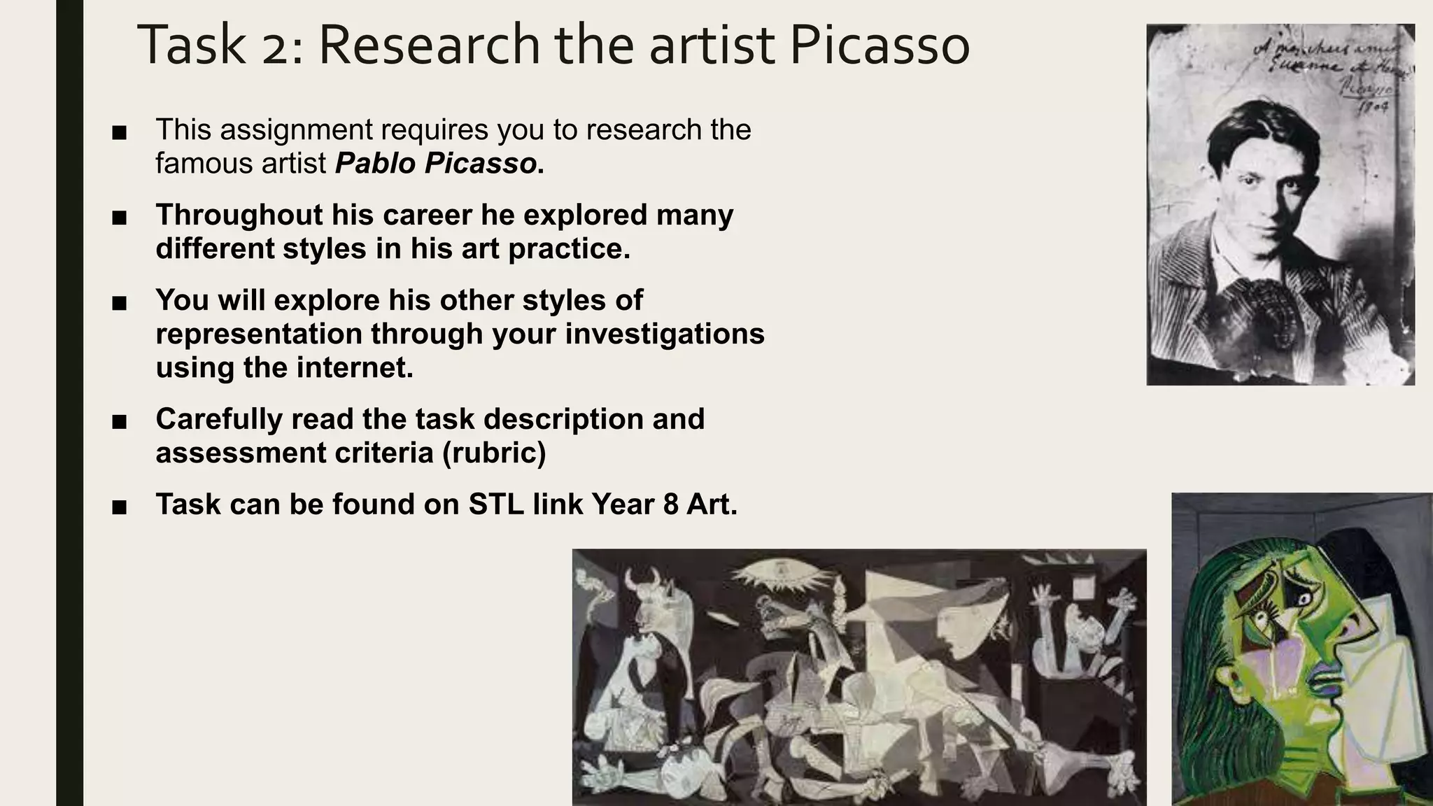 Y8 slideshow drawing folio styles of representation 2019 | PPTX