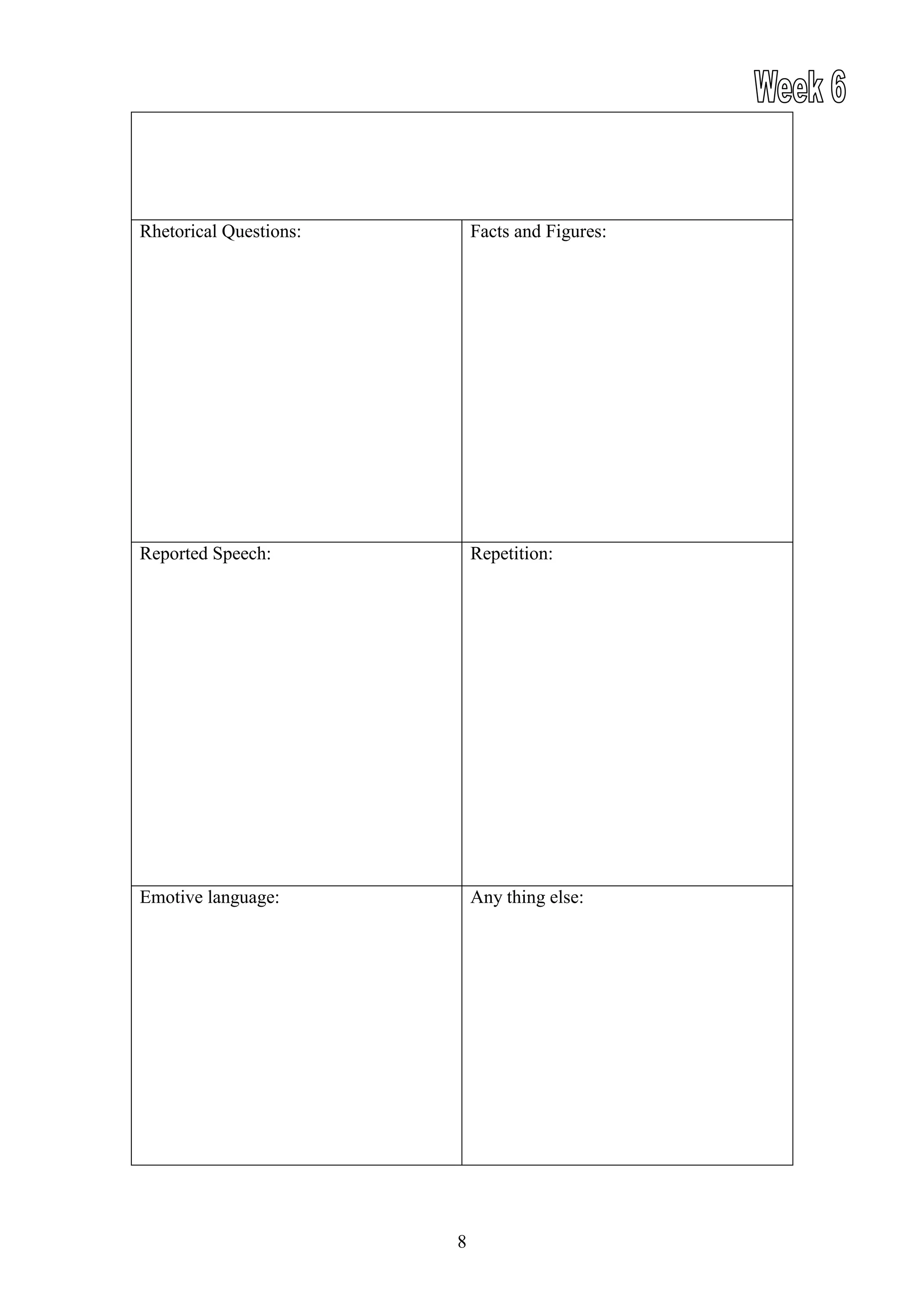 Y8 Term 1 Composition and Comprehension | PDF