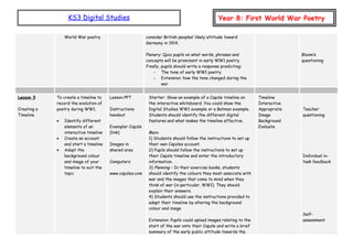 Y8 ww1 poetry sow v2 | DOC